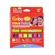 Face Paint Sticks 6g PK 6 Neon Colour | Novelty Bookshop
